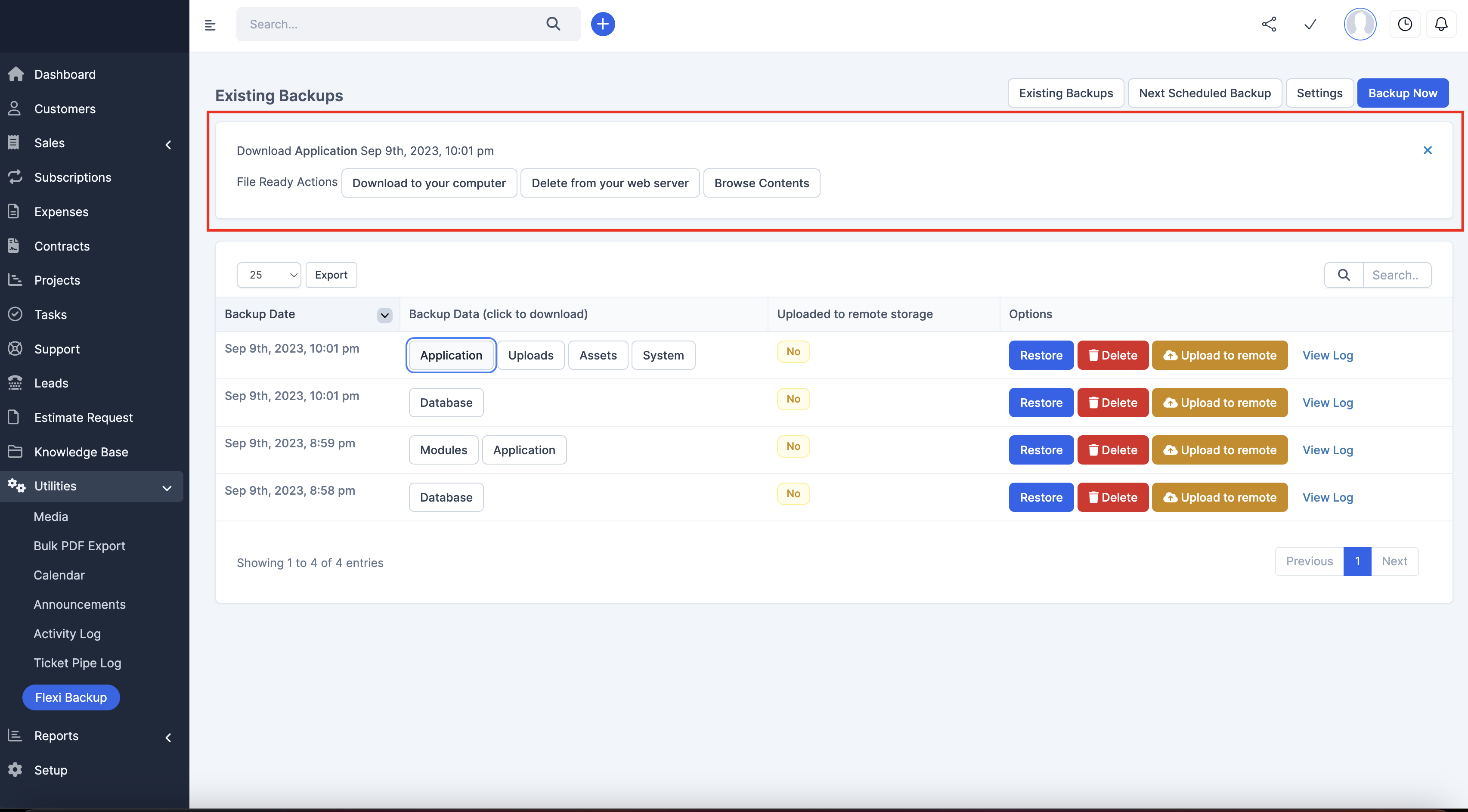 Flexible Backup and Restore Module for Perfex by flexibyte88 | CodeCanyon